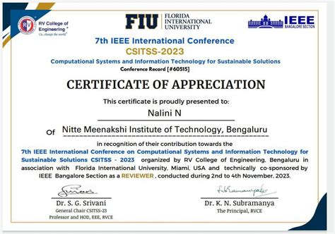 Nalini N On Linkedin Certificate