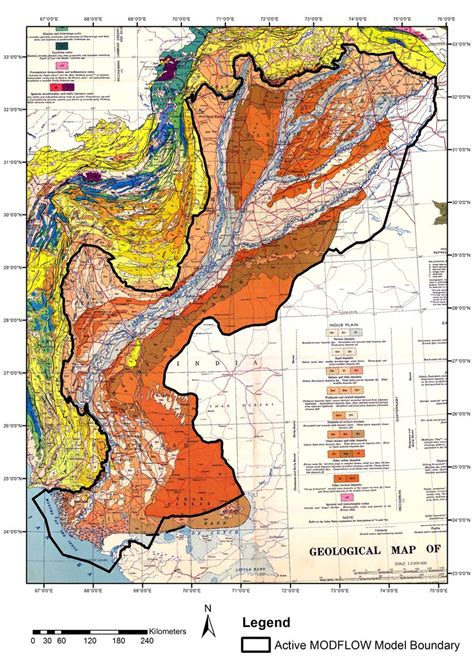 1 Active Model Boundary Of Quaternary Alluvial Aquifer Outline In Download Scientific Diagram