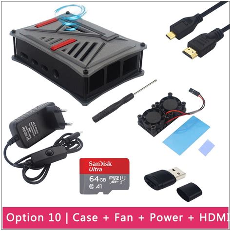 Raspberry Pi 4 Model B Abs Case Silver Gray Plasti Grandado