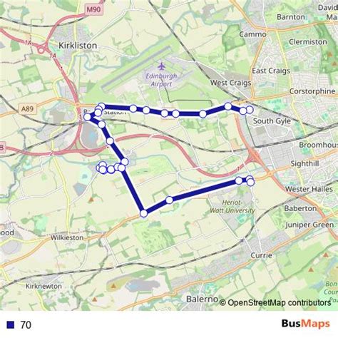 70 Bus Route Map And Schedule Edinburgh