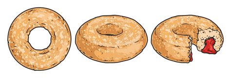 Fried Donuts Colorful Logotypes Set Stock Vector Illustration Of