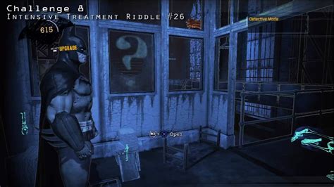 Batman Arkham Asylum - Intensive Treatment Riddler's Challenges - YouTube