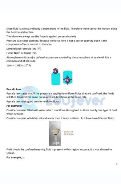 CBSE Class Physics Mechanical Properties Of Fluids Notes