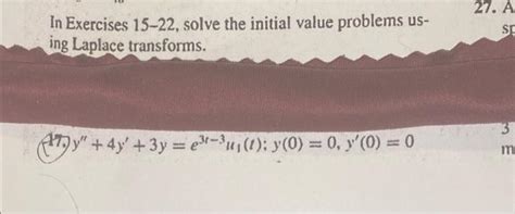 Solved In Exercises 15-22, solve the initial value problems | Chegg.com