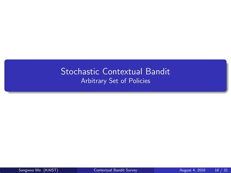 Contextual Bandit Survey Ppt