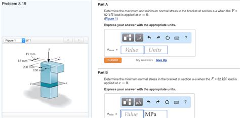 Solved Problem Part A Determine The Maximum And Minimum Chegg