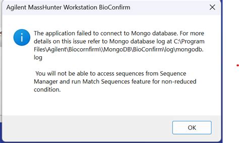 Bioconfirm Mongodb Error Forum Mass Spectrometry Software Agilent