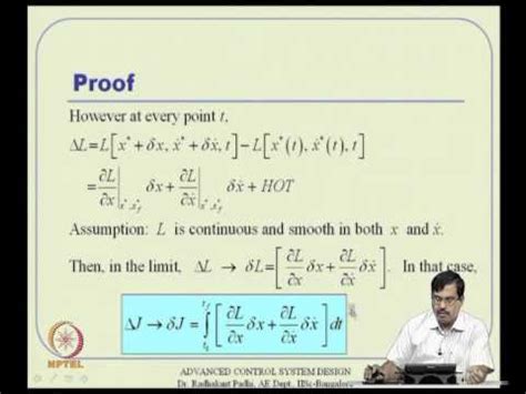 Mod Lec Calculus Of Variations An Overview YouTube