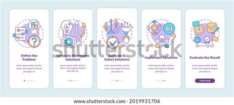 Problem Solving Steps Onboarding Mobile App Stock Vector Royalty Free 2019931706 Shutterstock