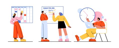 Time Management Business Planning Schedule 16263641 Vector Art At