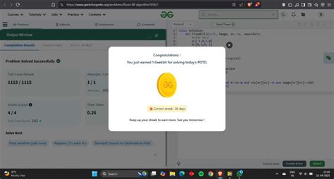 Geekstreak2025 Gfg160 Codingchallenge Geeksforgeeks Surya Teja