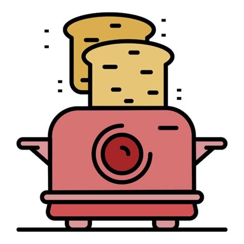 Premium Vector Toaster Icon Outline Toaster Vector Icon Color Flat Isolated