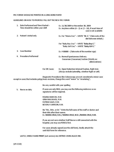 Guidelines On Filling Out New Prc Forms Pdf Social Programs Health Sciences
