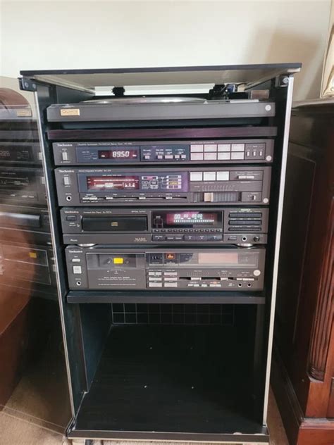 Technics Hi Fi Stack System In Technics Cabinet £100 00 Picclick Uk
