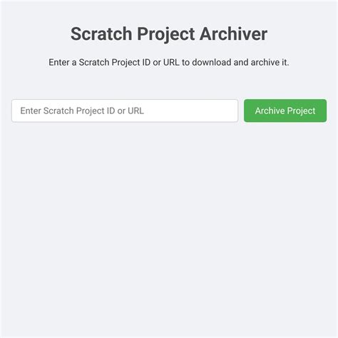 Scratch Project Archiver