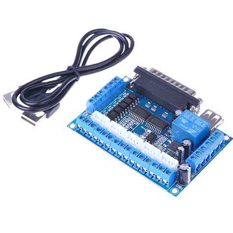 Mach3 Interface Board Cnc 5 Axis With Optocoupler For Stepper Motor Driver With Usb Cable