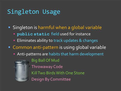 PPT Lecture Singleton Pattern PowerPoint Presentation Free Download ID
