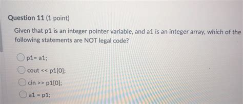 Solved Question Point Select The Function Prototype Chegg