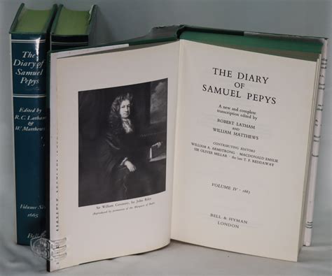 The Diary Of Samuel Pepys Eleven Volumes Frost Books And Artifacts