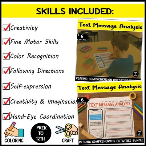 Text Message Analysis And Inference Worksheets Reading Comprehension Activities