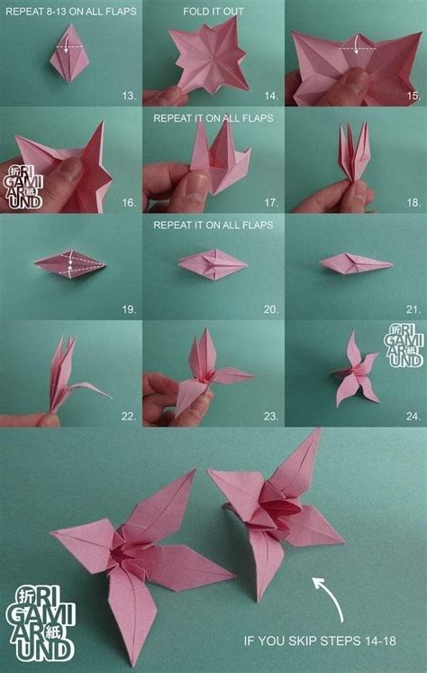 How To Fold A Lily Lilies Origami Paper Origami Flowers Paper