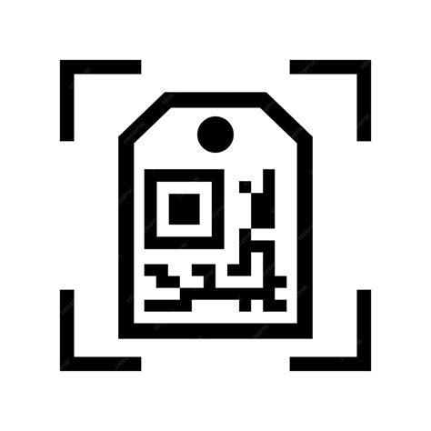 Premium Vector Tag Label Barcode With Scan Shape Line