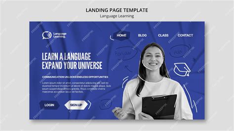 Free Psd Language Learning Template Design