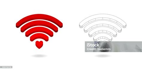 벡터 녹색 Wifi 기호 아이콘 무선 기술에 대한 스톡 벡터 아트 및 기타 이미지 무선 기술 3차원 형태 하트 모양 Istock