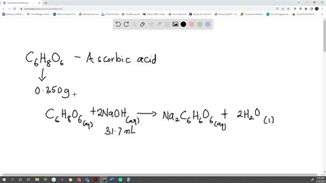 Solved A Sample Of Ascorbic Acid With The Formula C6h8o6 Is To Be