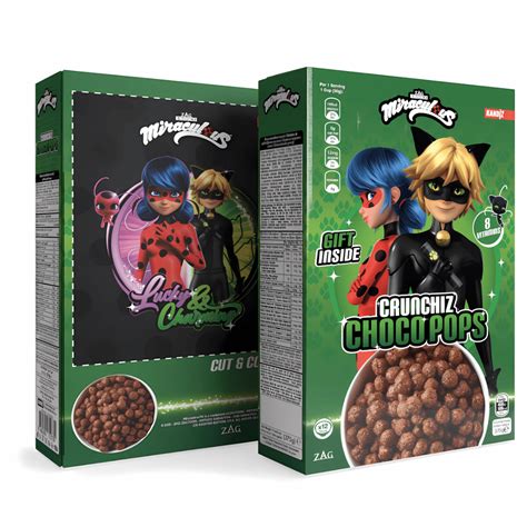Crunchiz Choco Pops Miraculous Cereal 12 X 375g