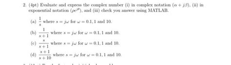 Solved Pt Evaluate And Express The Complex Number I Chegg