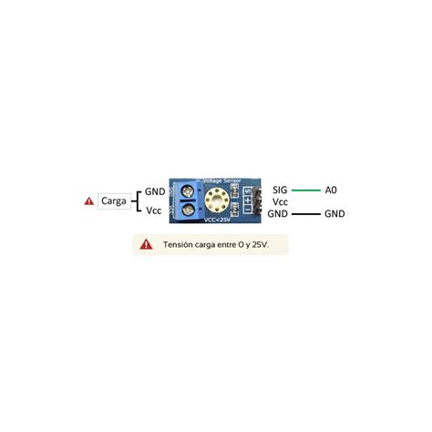 Sensor De Voltaje Dc Hasta 25v Fz0430