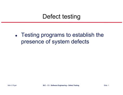 Defect Testing Pdf
