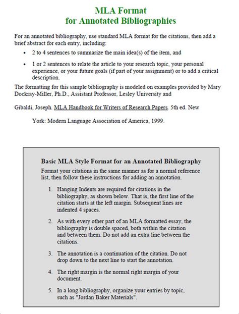 Annotated Bibliography Templates Free Pdf Excel Formats
