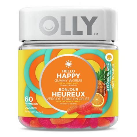 Olly Hello Happy Tropical Zing Gummy Worm Supplement Reviews Home
