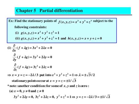 PPT 5 1 Definition Of The Partial Derivative PowerPoint Presentation ID 5737069
