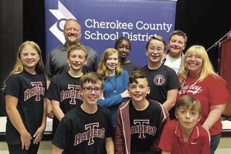 Cherokee Schools Announces Middle School Academic Bowl Winners