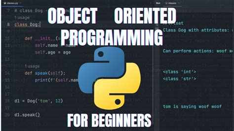python object oriented programming oop for beginners youtube
