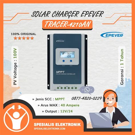 Scc Mppt Epever Tracer An Series 4210an Spesialis Elektronik