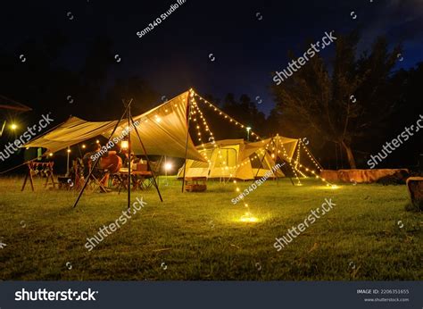 Camping Tent At Night