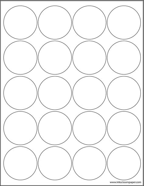 Avery Circle Labels 2 Inch Template Printable Word Searches