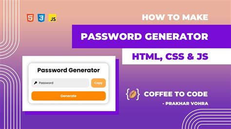 Secure Password Generator Full Tutorial Password Security Coding