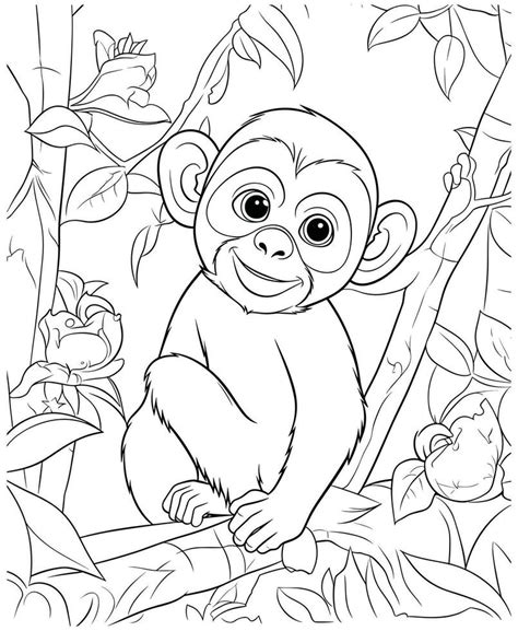 Monkey Coloring Pages For Adults 2025