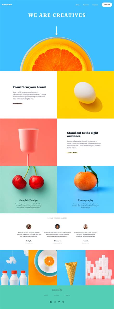 Frontend Mentor Sunny Landing Page Using Tailwind Css Coding