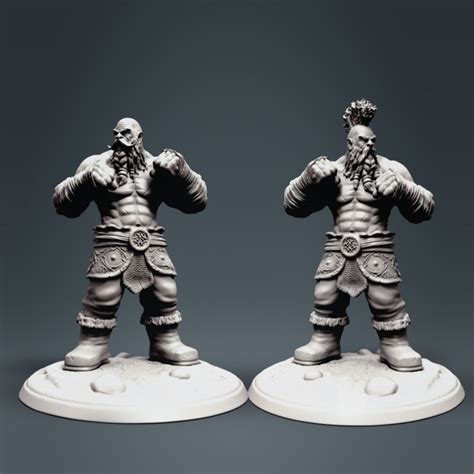 3d Printable Dwarf Twins By Clynche Art