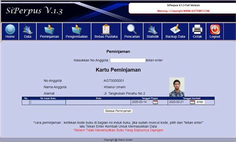 Sistem Informasi Perpustakaan Dengan Php Mysql