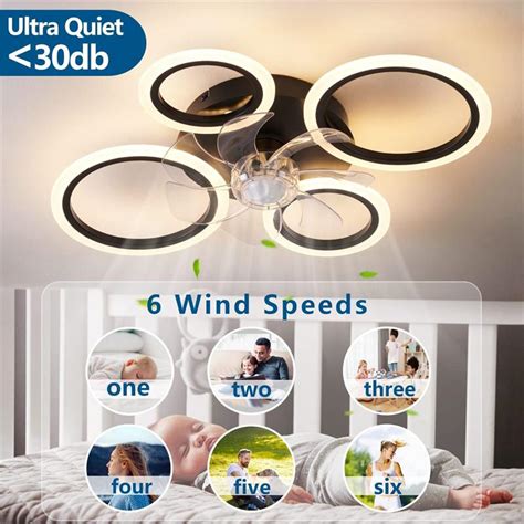 Modern Minimalist Ceiling Fan Lamp CCT LED Light Speeds