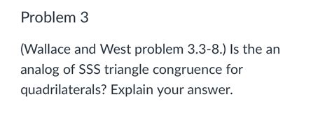 Solved Problem 3 Wallace And West Problem 3 3 8 ﻿is The An