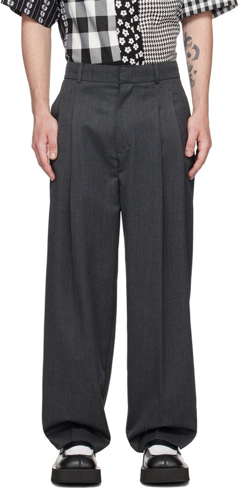 Gray Pleated Trousers By ADER Error On Sale