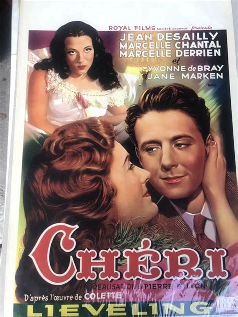 Affiche CinÉma ChÉri 1950 Affiche Belge 53x36 Environ Eur 729 Picclick Fr